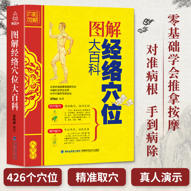 经络穴位大百科 人体穴位图解大全书籍手法教程书 中医推拿按摩书籍 零基础学会全身养生书籍大全取穴的
