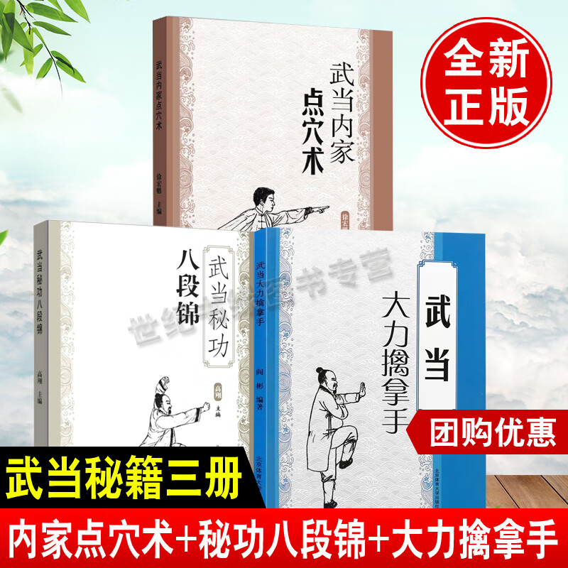 全3册武当内家点穴术+大力擒拿手+秘功八段锦徐宏魁点穴书籍点穴绝技 实战擒拿散打书易筋经图解自卫搏击健身养生保健手册