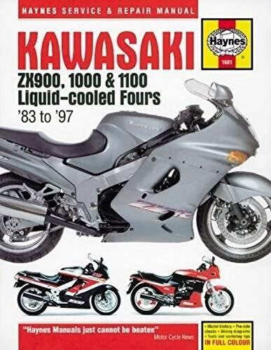 Kawasaki ZX900, 1000 & 1100 Liquid-cooled Fours (83 - 97) Haynes Repair Manual