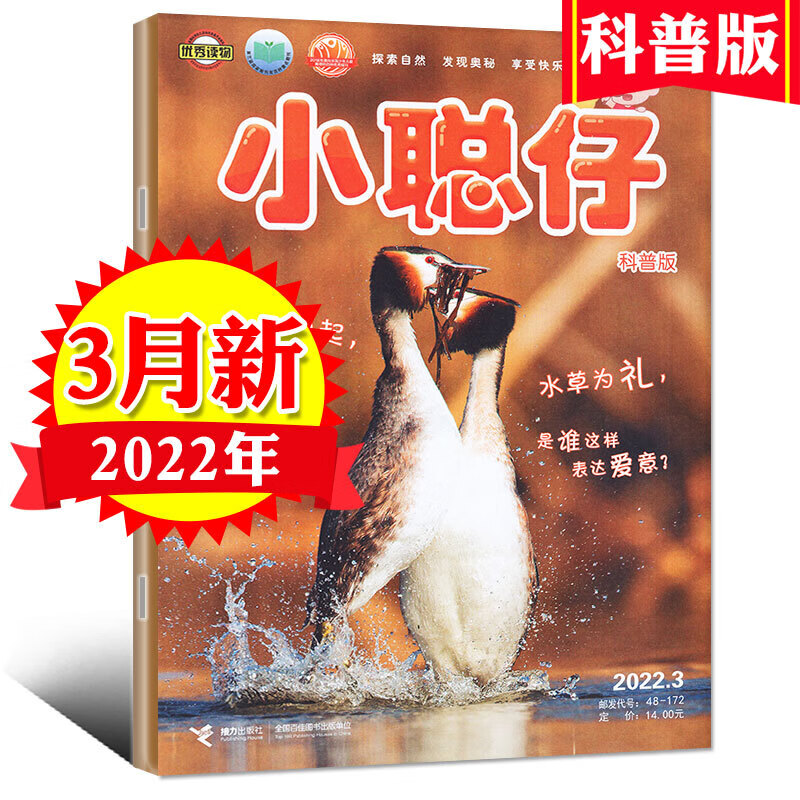 23年5月【科普版】小聪仔2023年订阅22年珍藏杂志儿童科普21过刊 科普版2022年3月凤头鸊鷉
