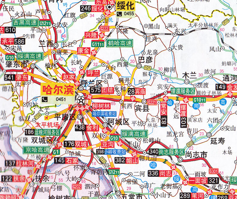 2022新版 黑龙江吉林辽宁公路里程地图册东北三省地图吉林地图辽宁地图旅游交通自驾游地图线路规划书籍书刊