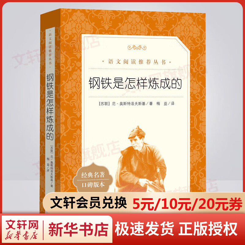 钢铁是怎样炼成的 钢铁是怎么样炼成的梅益译八年级下册初中生读物初二课外阅读书籍书目原著无删减版 人民文学出版社