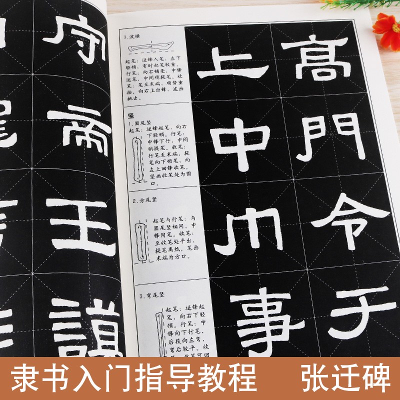 张迁碑书法指导教程隶书毛笔书法临摹字帖初学者学生成人自学入门临摹范本习字帖教材书籍培训班实用毛笔字帖中国书法基础教程张迁碑书法指导教程隶书毛笔书法临摹字帖初学者学生成人自学入门临摹范本习字帖教材书籍