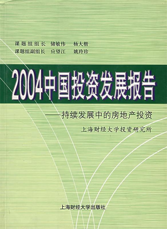 2004中国投资发展报告—持续发展中的房地产投资