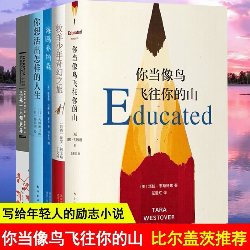 励志书籍 5册 你当像鸟飞往你的山 牧羊少年奇幻之旅 杀死一只知更鸟 海鸥乔纳森 你想活出怎样的人生 励志文学小说