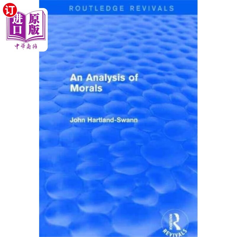海外直订Analysis of Morals 道德分析