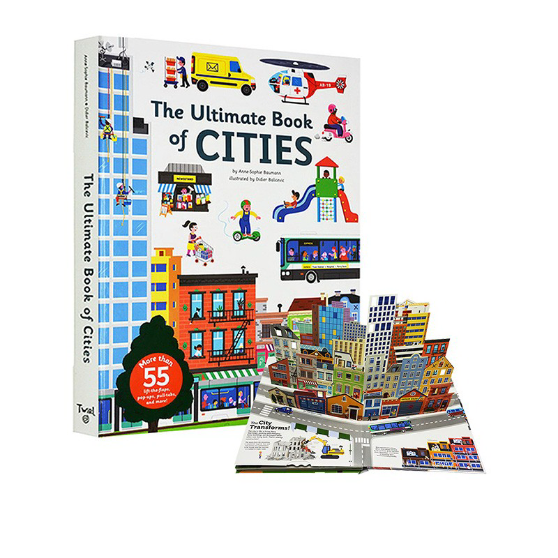 英文原版 The Ultimate Book of Space/steam/Animals 精装 立体机关操作书STEM启蒙科普绘本 Twirl 城市 精装机关操作书