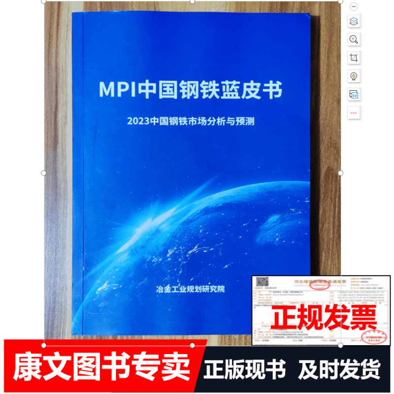 2023年【新版】 MPI中国钢铁蓝皮书2023中国钢铁市场分析与预测 2023年新版