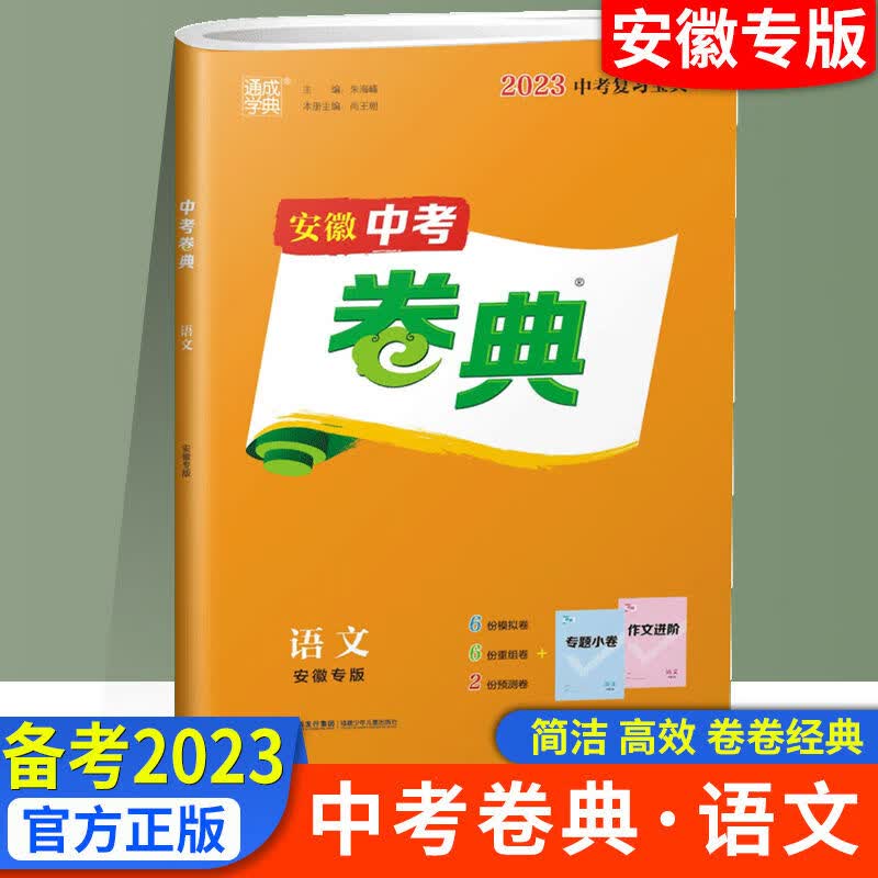2023版通城学典安徽中考卷典语数英物化科目备考2023安徽专版 语文