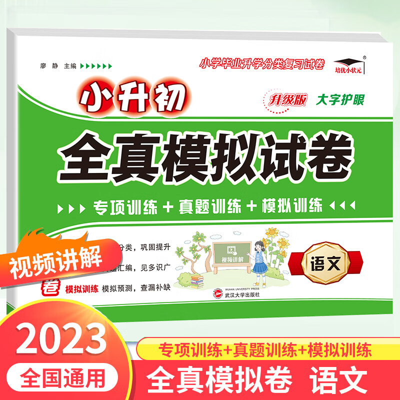 2023新知识集锦语文升级版大字护眼全国版小学生1-6年级统编语文知识大全文学常识字词成语归纳六年级小升初 23版小升初模拟试卷【语文】 小学通用