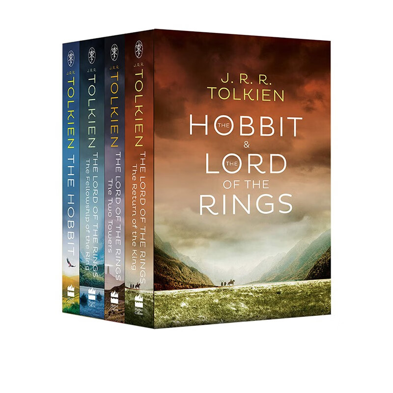 #预售 霍比特人 指环王魔戒4本套装 英文原版小说 The Hobbit and The Lord of the Rings 托尔金 J. R. R. Tolkien 中土世界 .