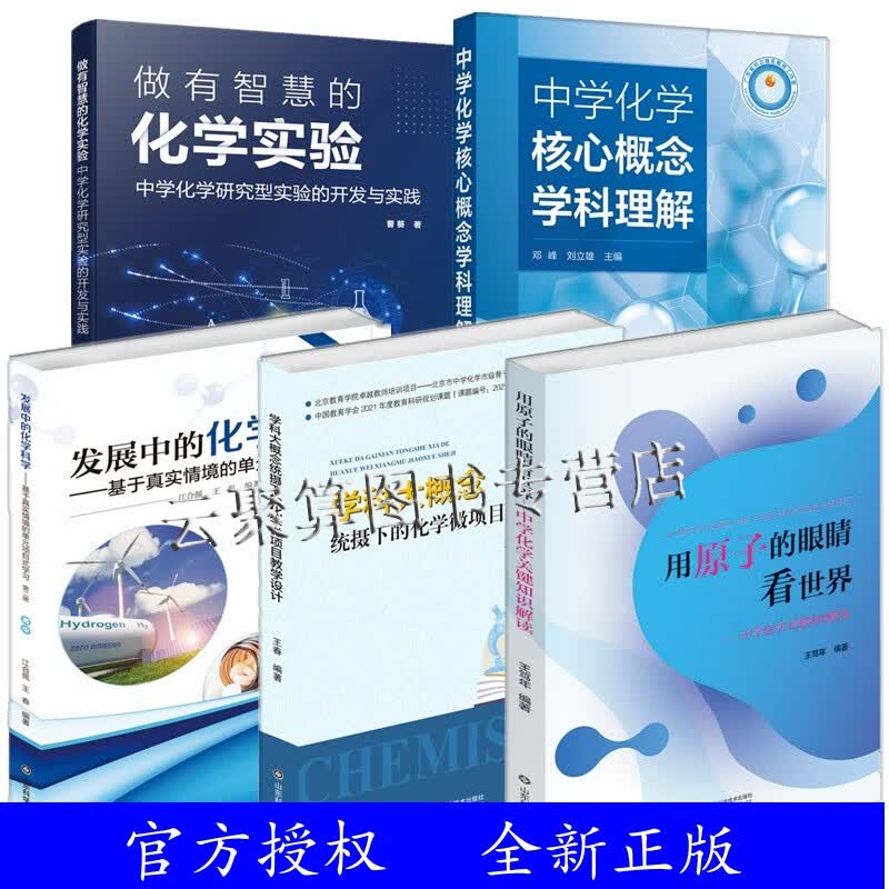 5册 学科大概念统摄下的化学微项目教学设计+发展中的化学科学+用原子的眼睛看世界+做有智慧的化学实验+中学化学核心概念学科理解 念学科理解