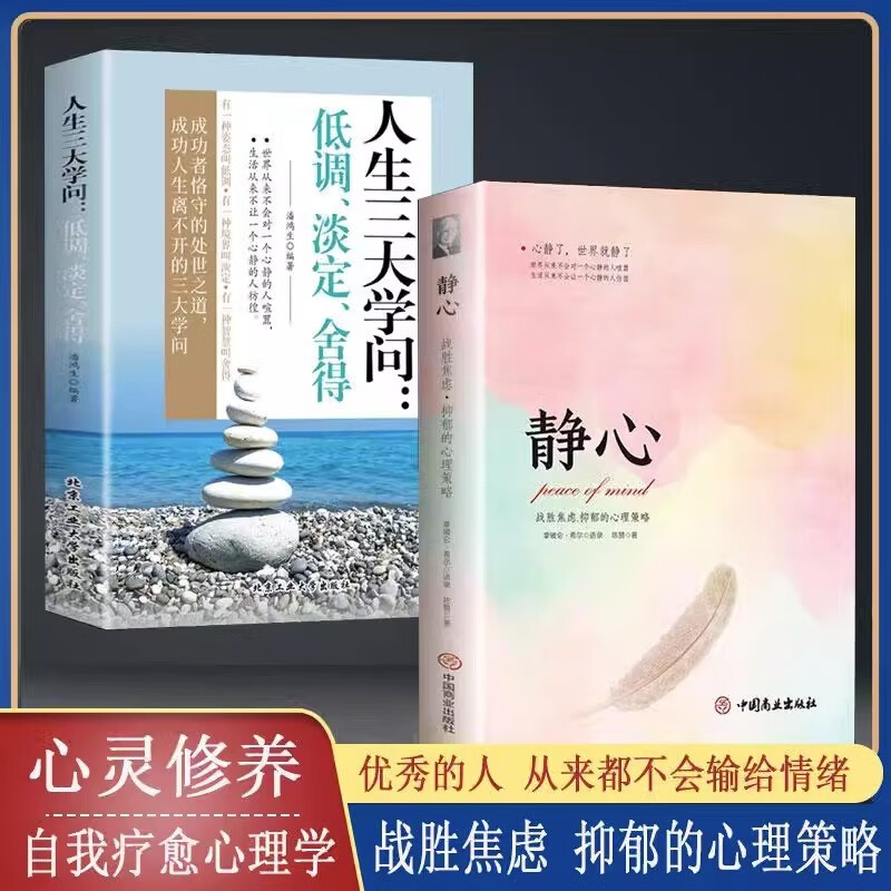 静心 人生三大学问 放下 情绪控制 心理医生 哲学青春成功励志心灵鸡汤正能量治愈系修心静心修身养性书籍 【2册】静心+人生三大学问
