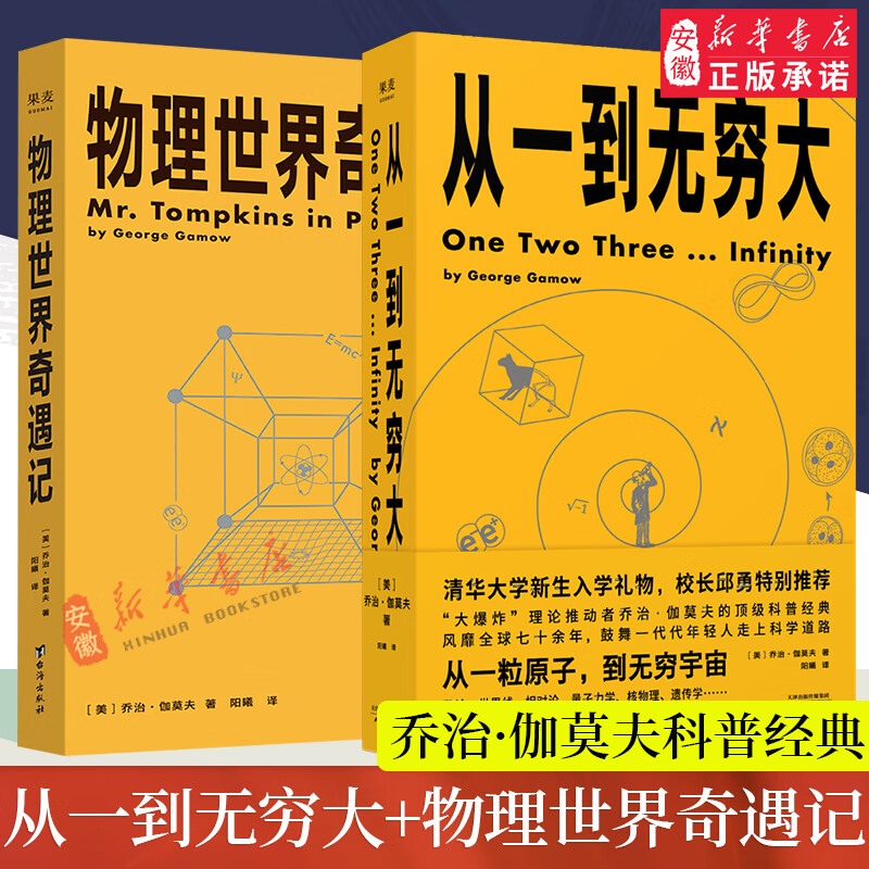 乔治·伽莫夫科普经典： 从一到无穷大+物理世界奇遇记 科普读物 20世纪科普双子星 用简单的文字解释复杂的世界 书籍