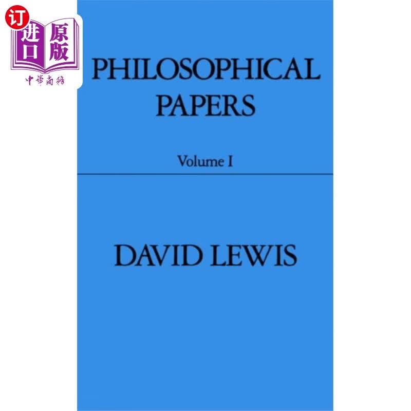 海外直订Philosophical Papers: Volume I 哲学论文:第一卷