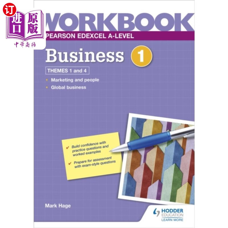 海外直订Pearson Edexcel A-Level Business Workbook 1 培生爱德思A-Level商务练习册