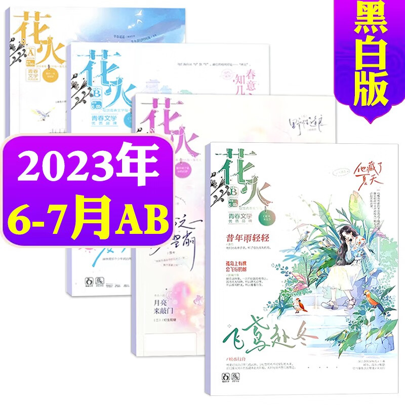 花火杂志黑白版2023年多期可选 【共4本】2023年6月AB/7月AB