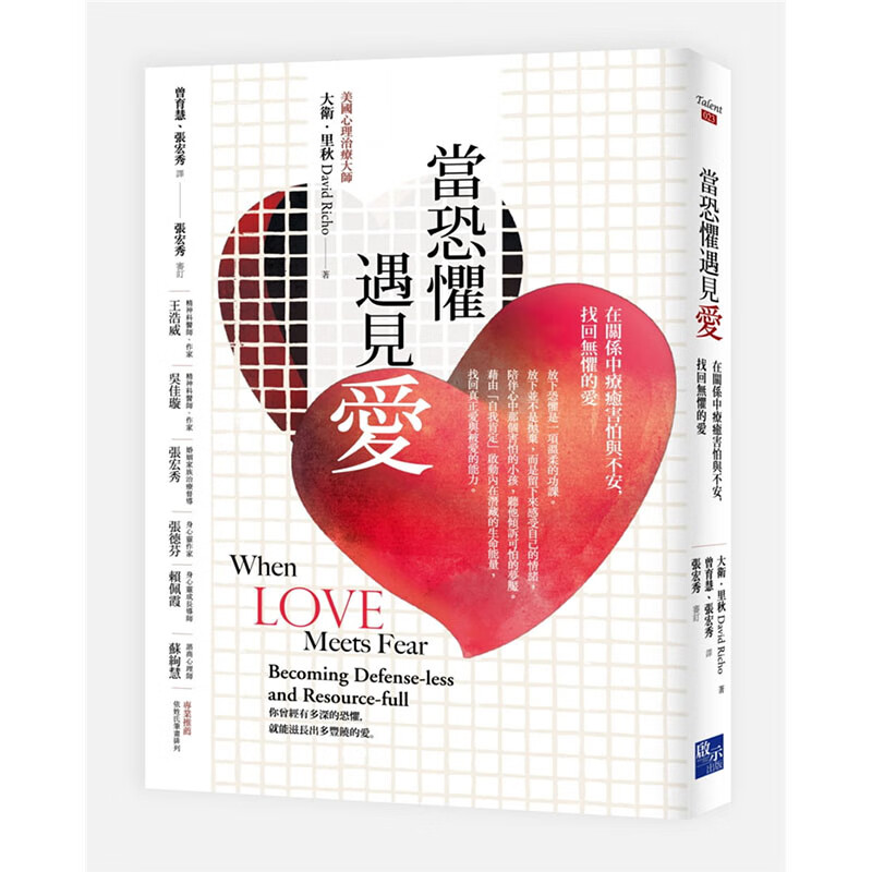 预售台版 当恐惧遇见爱 在关系中害怕与不安找回无惧的爱 大卫里秋 启示 情绪压力自我练习心理励志书籍