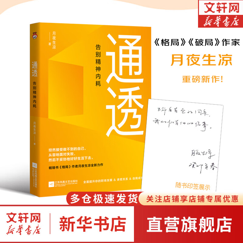 通透：告别精神内耗 畅销书《格局》《破局》作家月夜生凉重磅新作 旗舰店励志自我调节书籍 图书