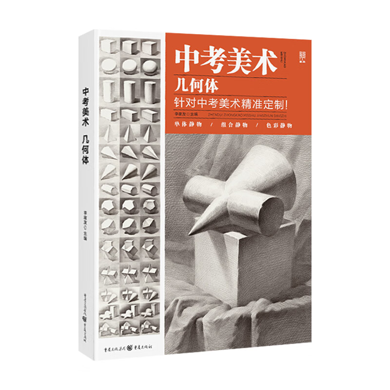 中考美术几何体2022敲门砖李家友基础入门书石膏单个组合素描考级