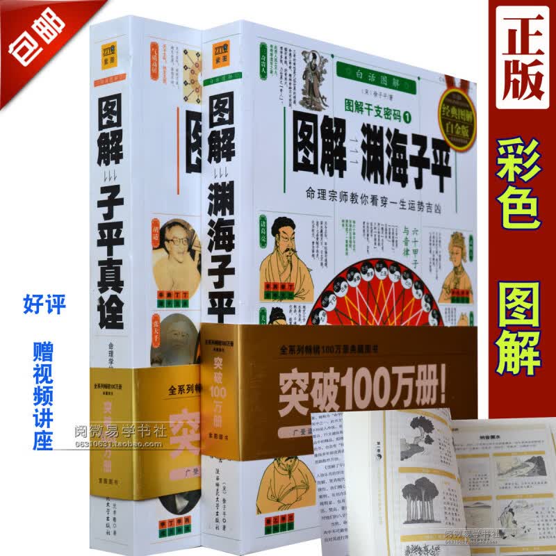 图解干支密码 渊海子平 子平真诠 二册 命理学