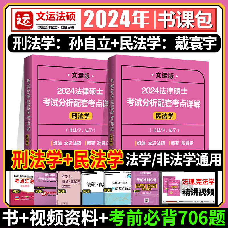 2024法律硕士联考 考试分析配套考点详解 综合课 法硕联考 王振霞 文运法硕非法学法学通用 法律类考研 2024法硕联考 孙自立刑法学 戴寰宇民法学 刑法学（孙自立）+民法学（戴寰宇）