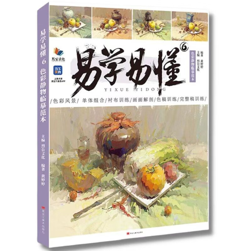 易学易懂6色彩静物临摹范本 2023烈公文化黄婷婷联考教学单体组合
