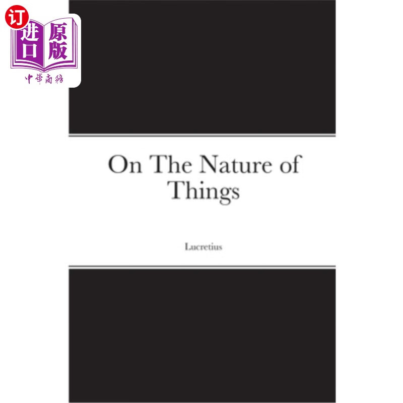 海外直订On The Nature of Things 论事物的本质