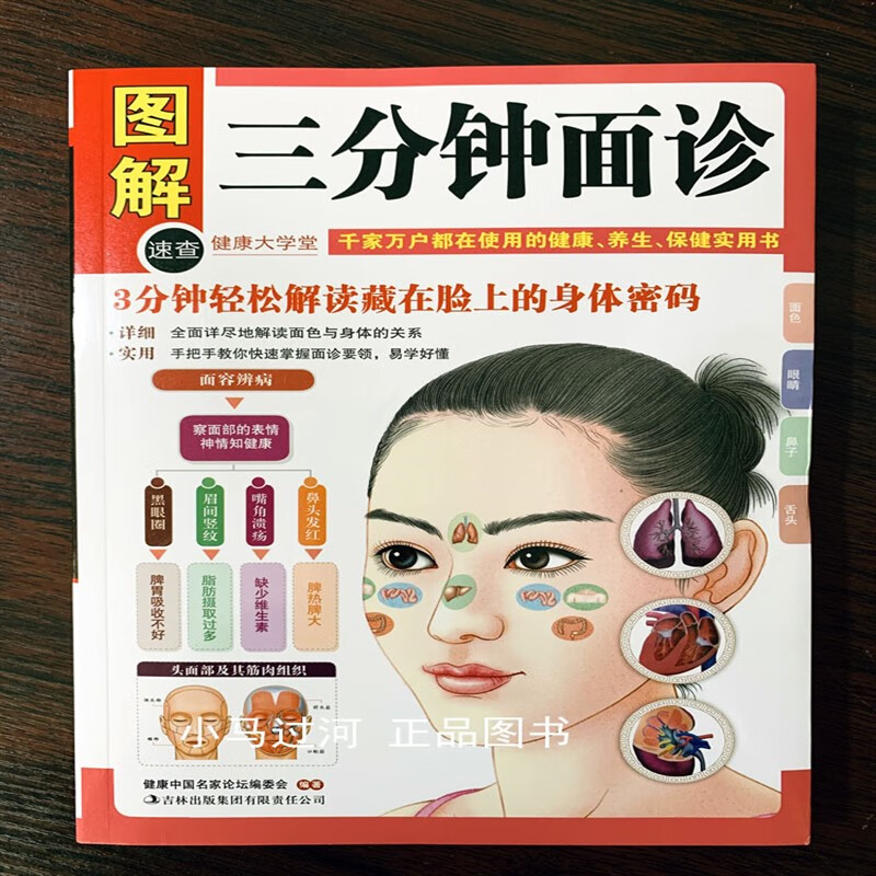 彩图版】现货 图解三分钟面诊 面部手部特征详解 对症治