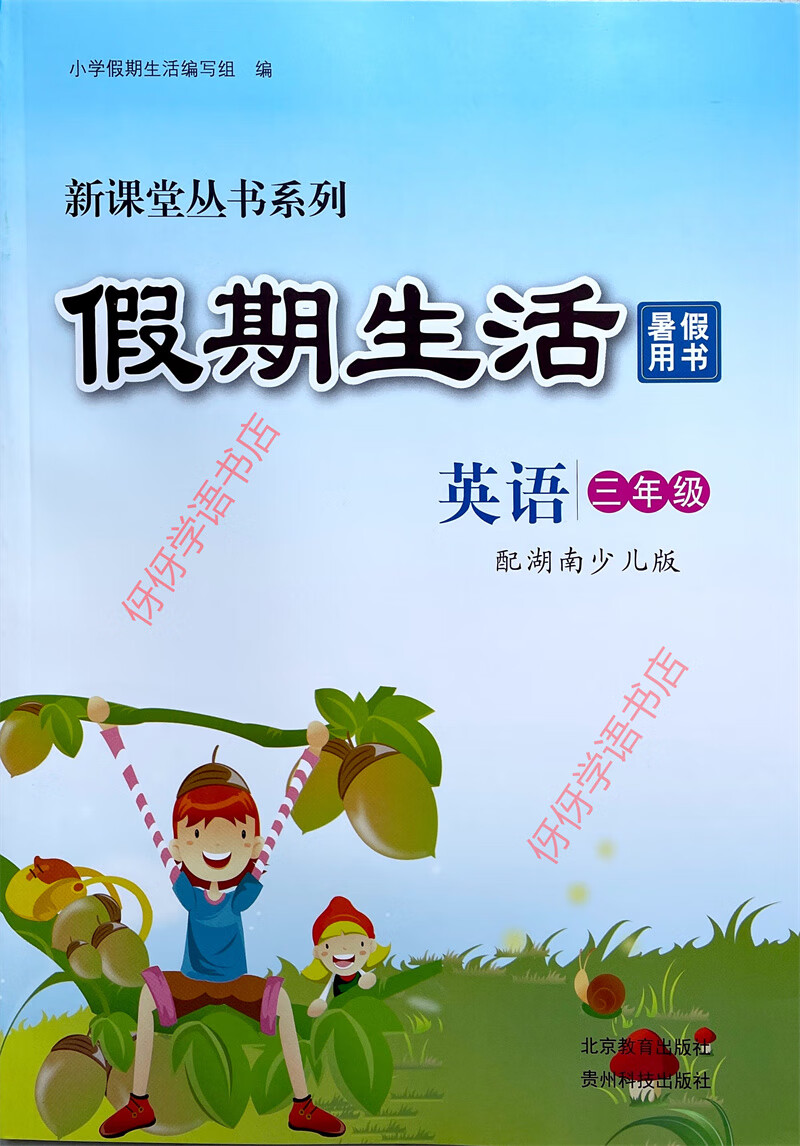 幸书22年新课堂暑假生活 英语三年级 附答案贵州科技出版社湖南少儿版 小学三年级 英语