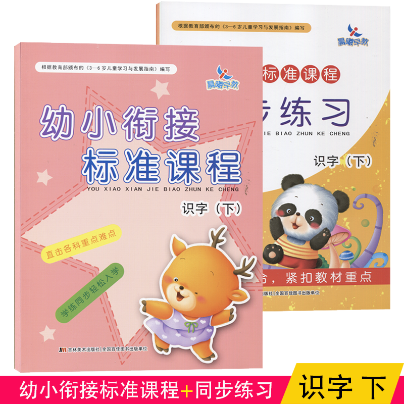 晨曦早教 幼小衔接标准课程+同步练习识字下册 全2册