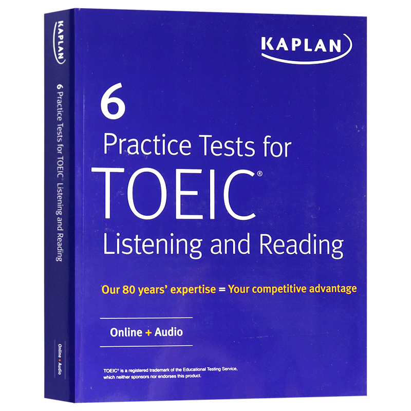 英文原版 卡普兰托业听力和阅读6套题 Kaplan Practice Tests for TOEIC 英文版