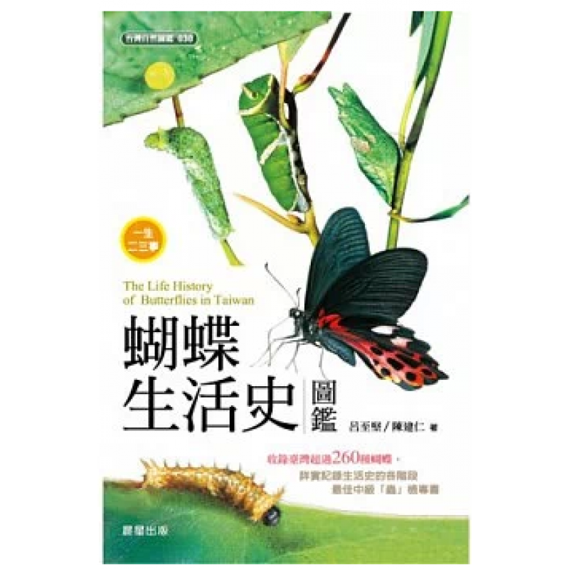 台版 蝴蝶生活史图鉴260种蝴蝶从卵幼虫蛹至成虫的各阶段形态变化及特征位置昆虫百科