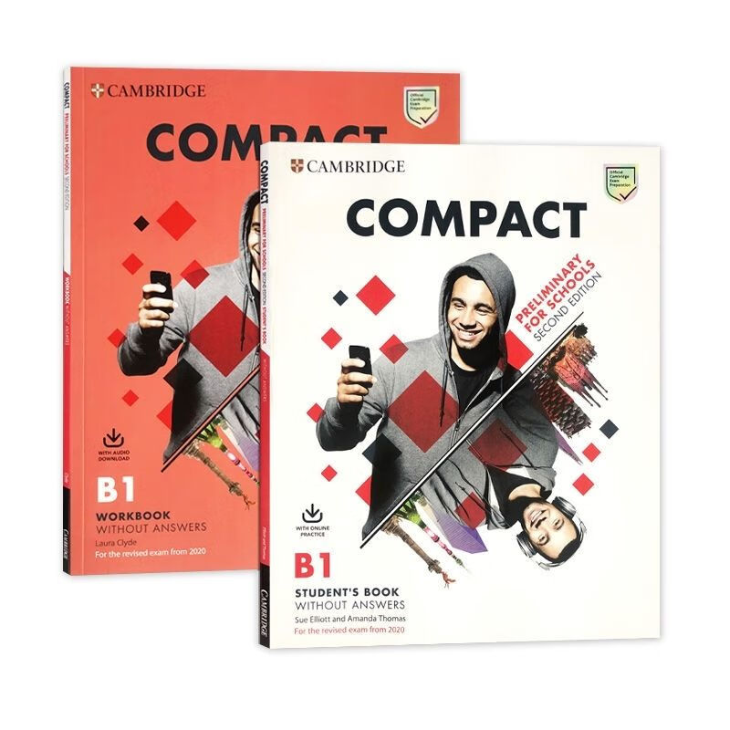 剑桥2020年KET青少版Compact Key for Schools A2+B1学生 B1（课本加练习册）