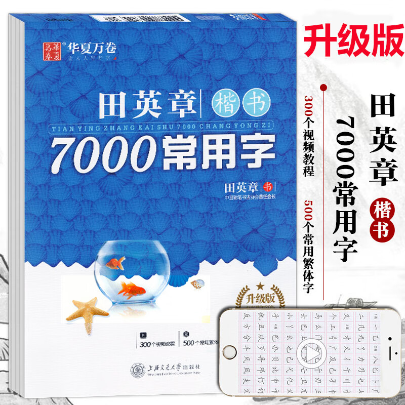 【拍下赠笔】田英章楷书字帖7000常用字+楷书入门成人练字套装共4 楷书7000字