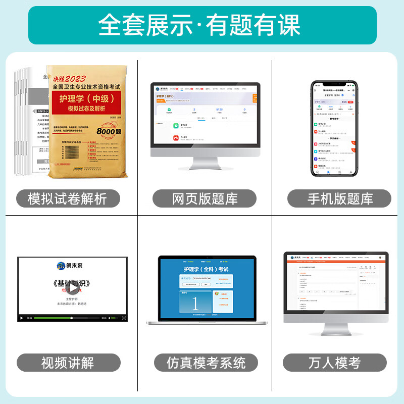 现货护理学中级2023模拟试卷可搭轻松过主管护师中级2023年护理学人卫版教材书历年真题题库人民卫生出版