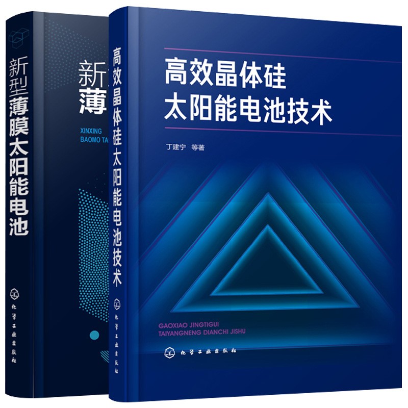 2本 新型薄膜太阳能电池+高效晶体硅太阳能电池技术 丁建宁 太阳能电池材料结构工艺太阳能电池性能研究进展高效晶体硅电池制备及性能研究关键制造技术发展趋势书籍 硅太阳能电池领域技术人员的参考著作