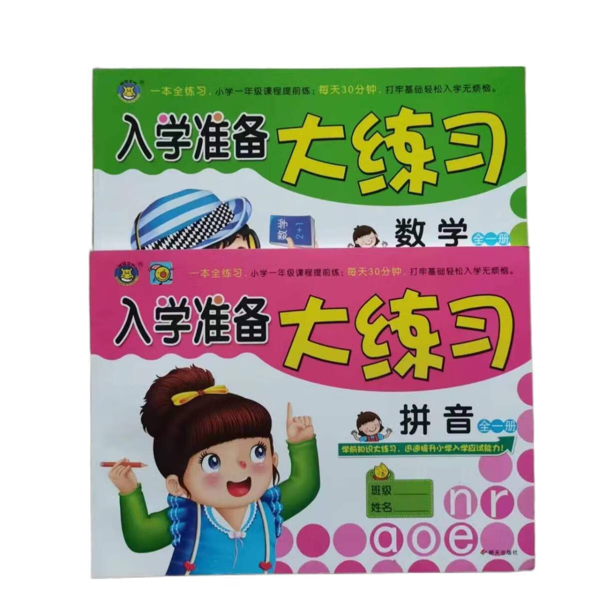 幼升小数学测试+测试卷+10以内加减法+20以内加减法 4大练习拼音和数学
