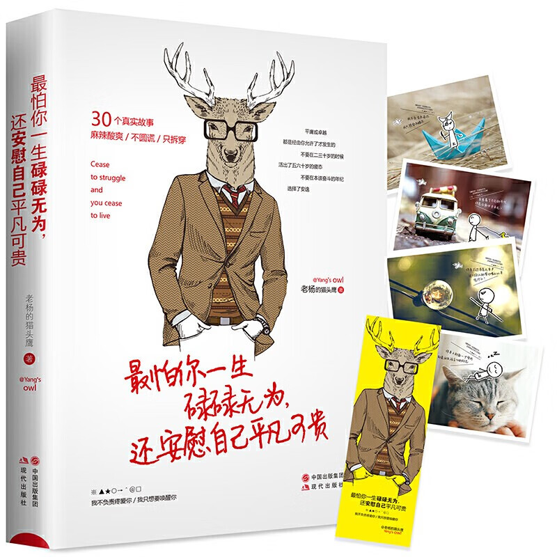 【直发】最怕你一生碌碌无为，还安慰自己平凡可贵 老杨的猫头鹰 成功励志鸡汤