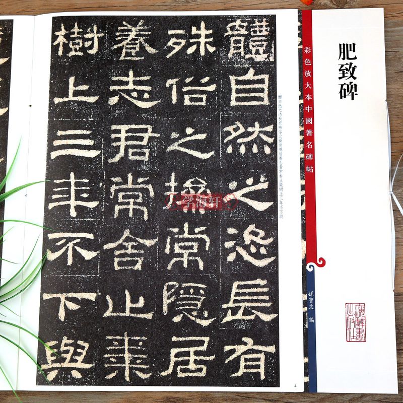 肥致碑彩色放大本中国碑帖繁体旁注孙宝文隶书毛笔字帖书法学生临摹古帖墨迹拓本鉴赏籍 上海辞书出版社学海
