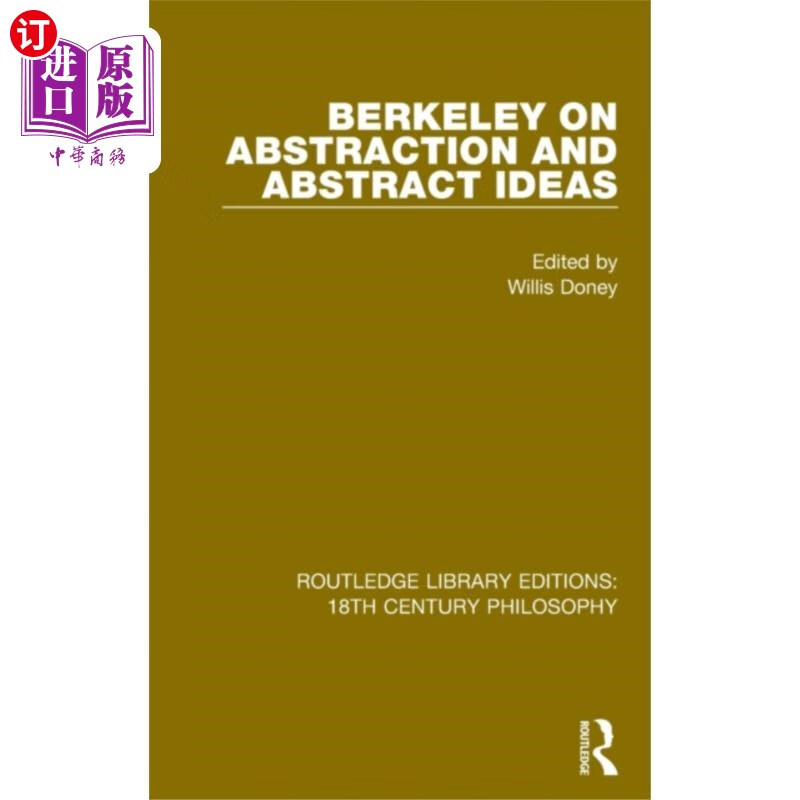 海外直订Berkeley on Abstraction and Abstract Ideas 伯克利论抽象与抽象观念