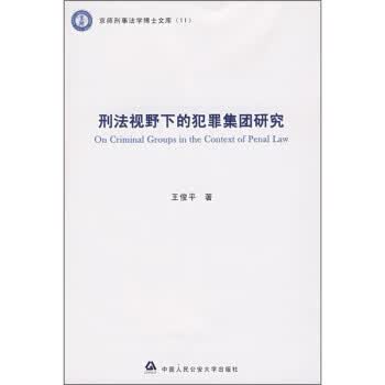 刑法视野下的犯罪集团研究 王俊平