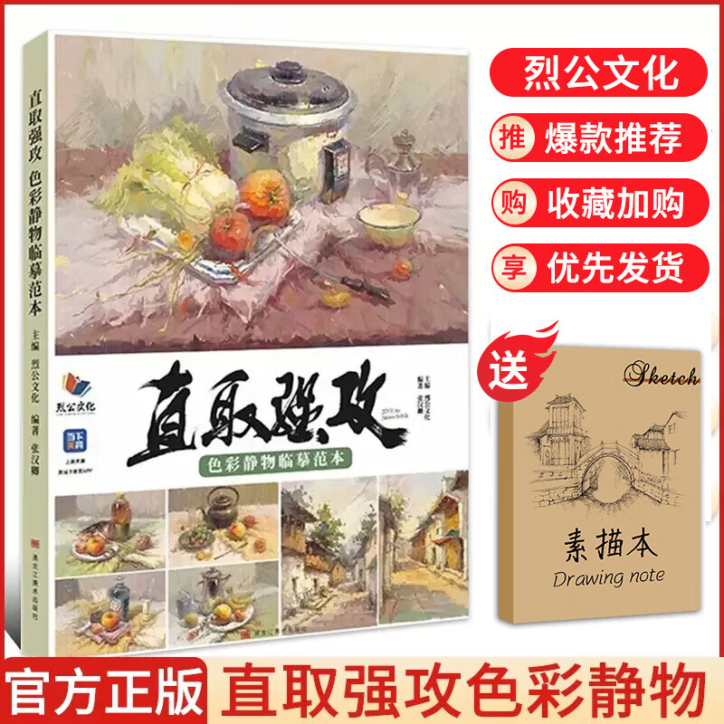 【现货速发】直取强攻色彩静物临摹范本 2023烈公文化张汉卿