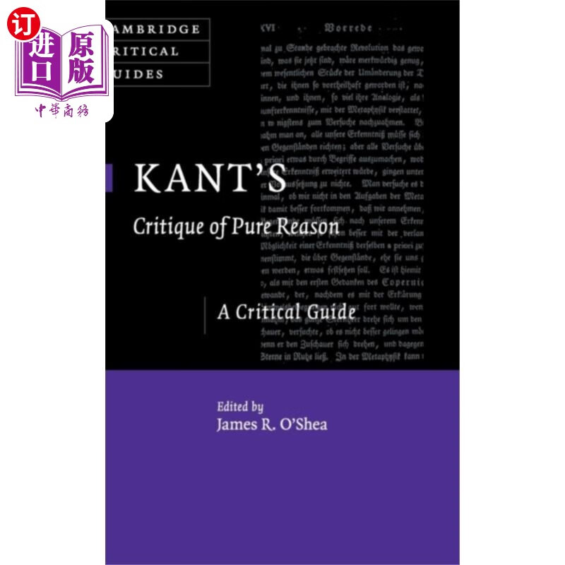 海外直订Kant's Critique of Pure Reason 康德的《纯粹理性批判