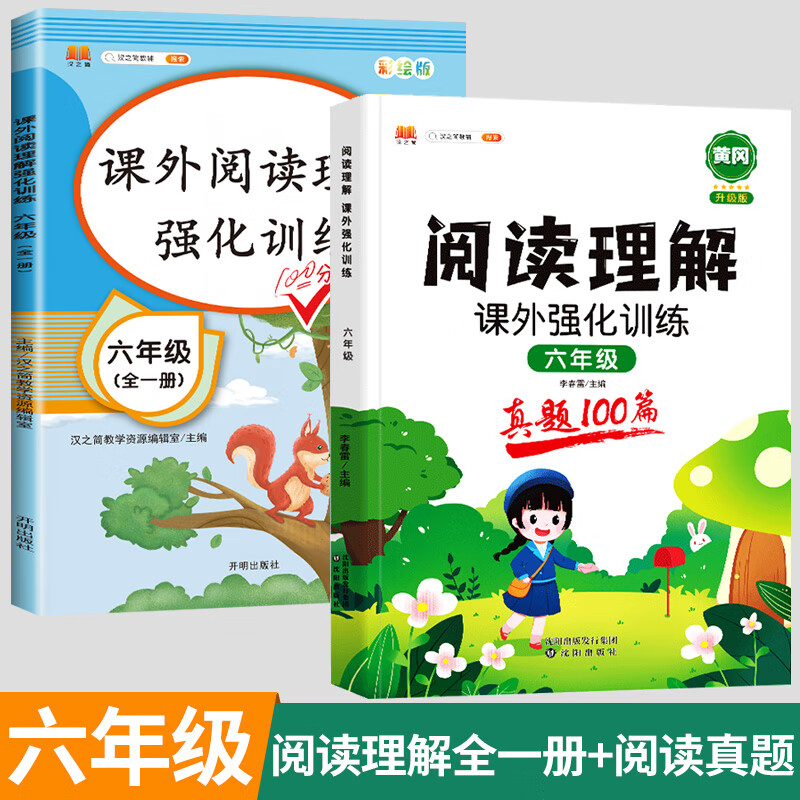 阅读理解训练一年级二年级三四五六年级人教版阅读理解专项训练书语文课外阅读强化训练题看图写话每日一练上 6年级真题演练》阅读理解+真题强化 小学通用