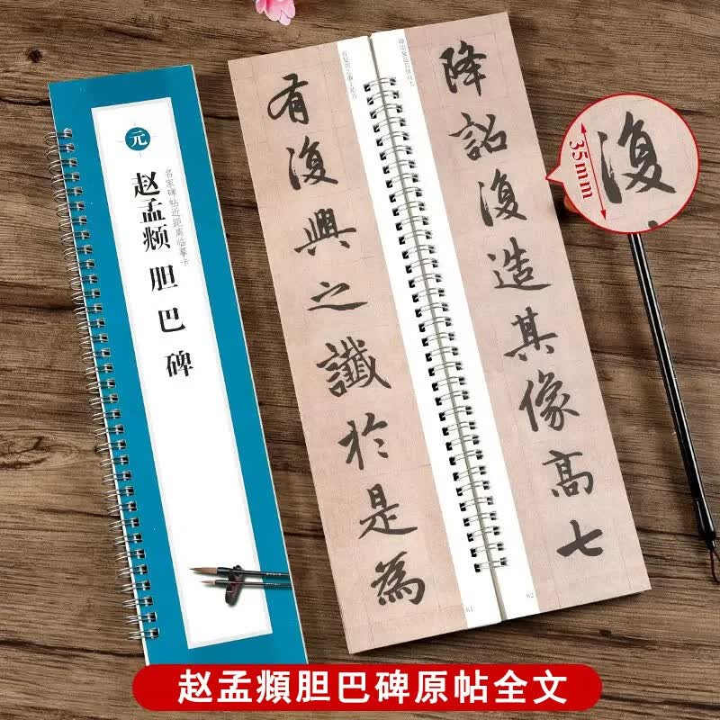 赵孟頫胆巴碑 名家碑帖近距离临摹字卡 128页原帖全文 赵体楷书书法毛笔练字帖 赵孟頫字帖附简体旁注 崇文书局