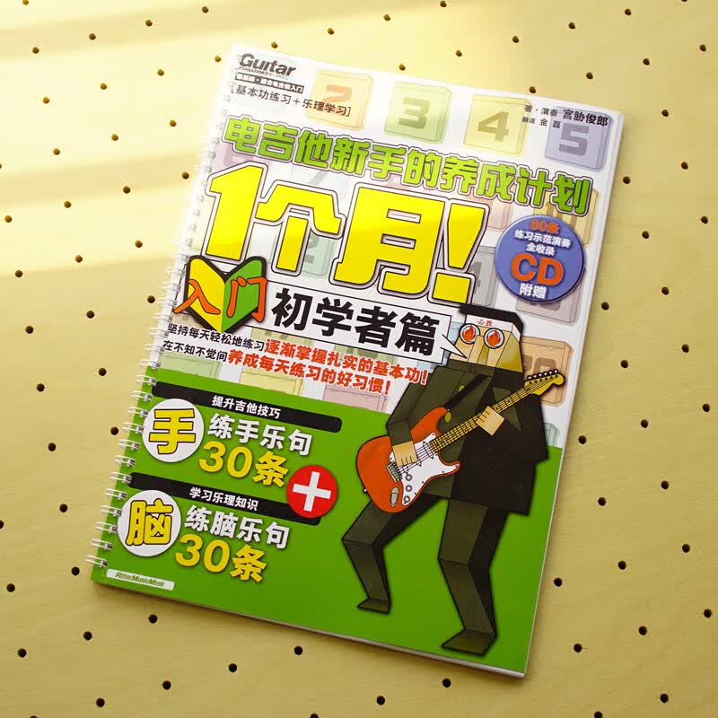 1个月！电吉他新手的养成计划 初学者自学吉他教学教程教材送音频