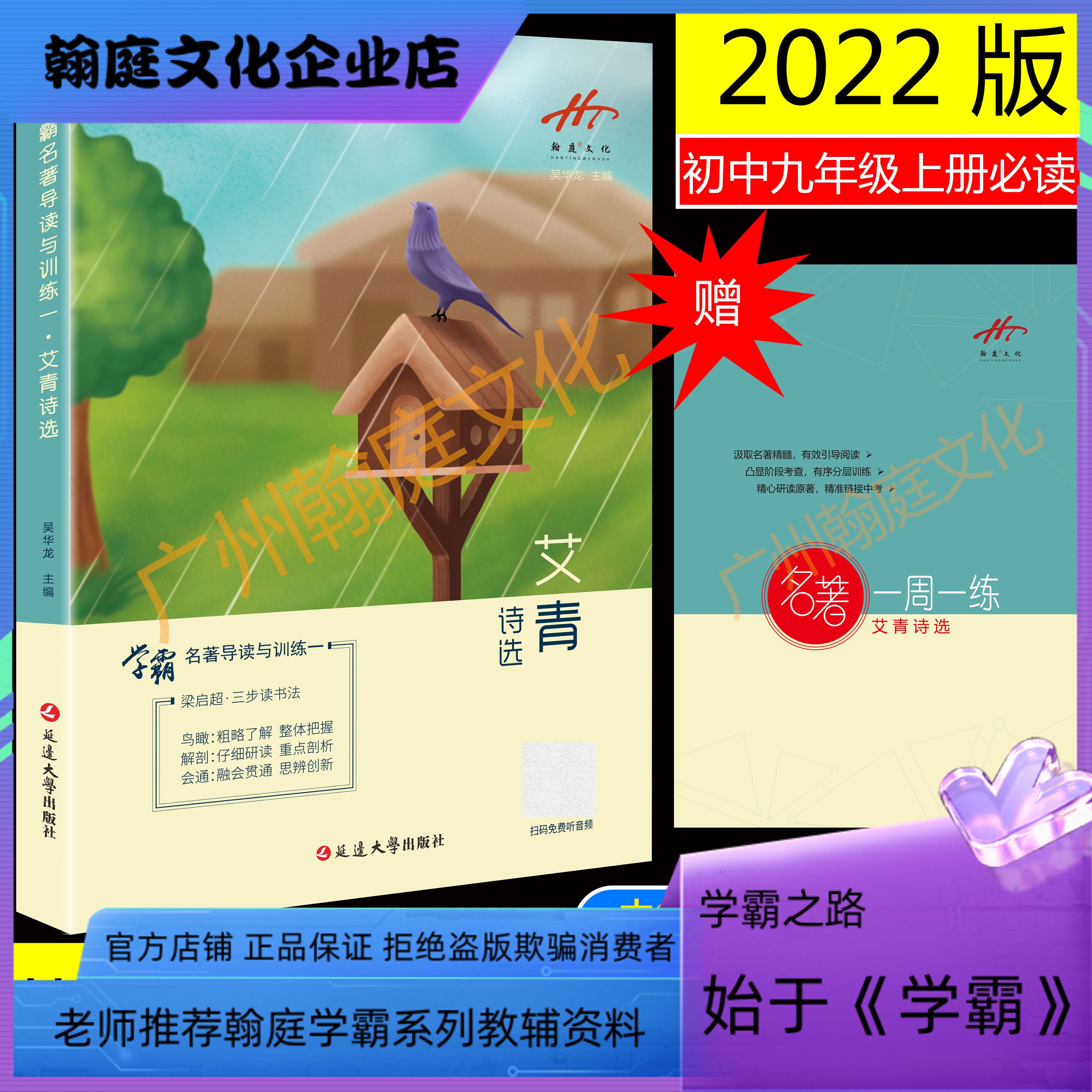 2022年翰庭学霸名著导读与训练 9年级 艾青诗选
