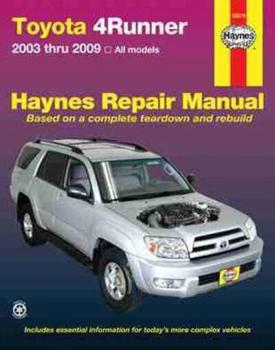 Toyota 4Runner (2003-2009) Haynes Repair Manual (USA)