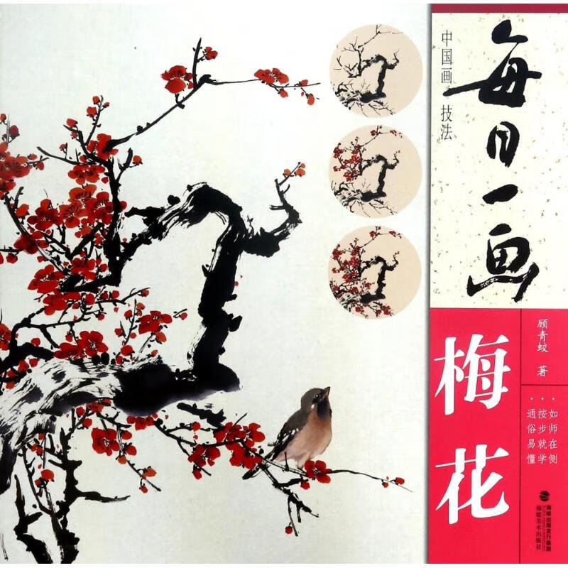 每日一画中国画技法梅花